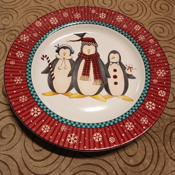 Sakura | Dining | Penguin 3 Platter Sakura 1998 Debbie Mumm Holiday ...